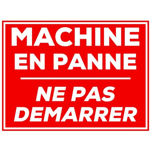Panneau Machine En Panne
